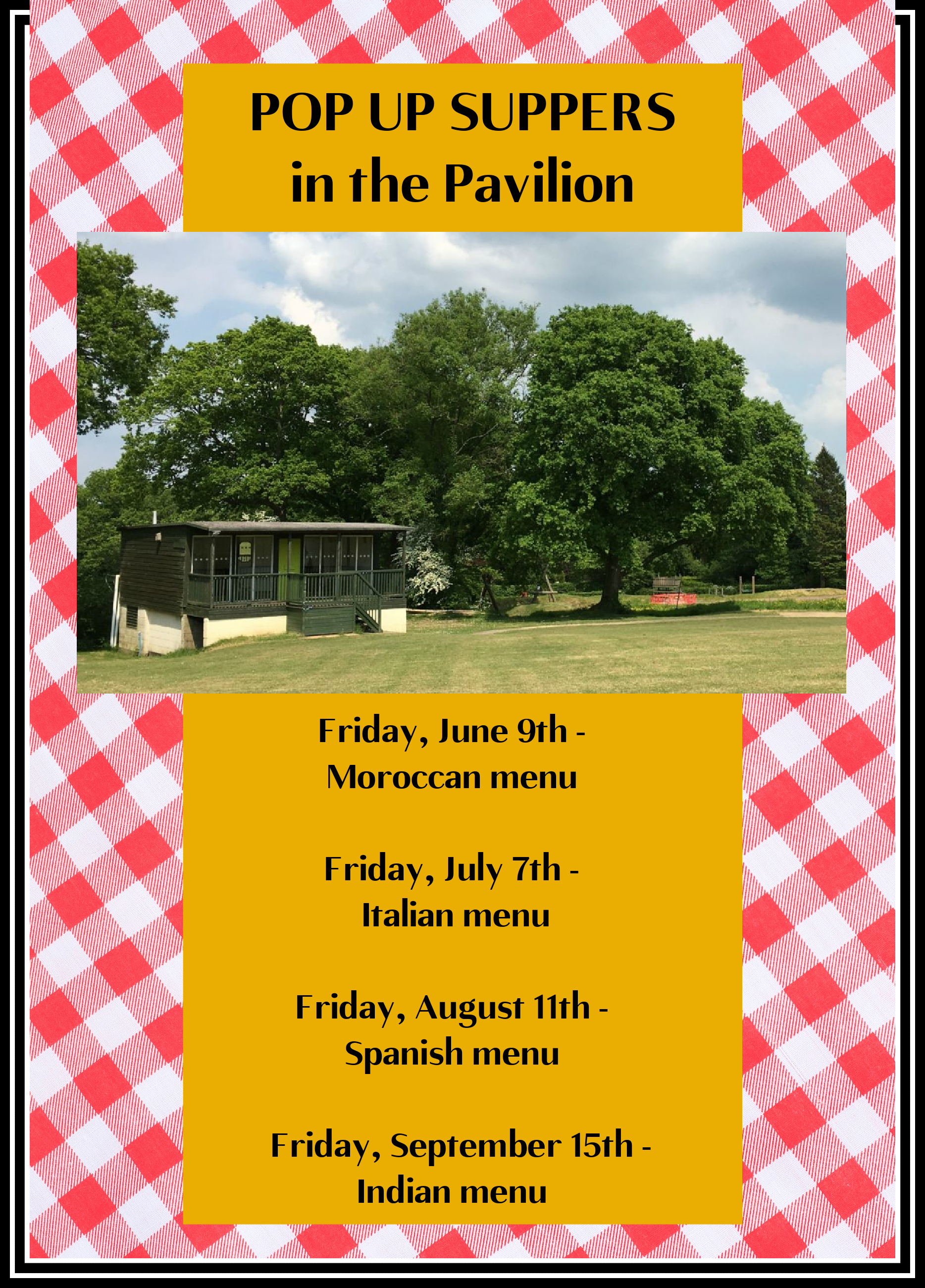 “Pop Up Suppers” at the Pavilion return – Hadlow Down